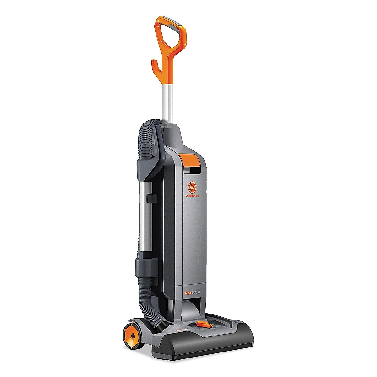 Hoover Commercial HushTone Upright Vacuum Cleaner, 15 inches with Intellibelt, For Carpet and Hard Floors, CH54115, Gray