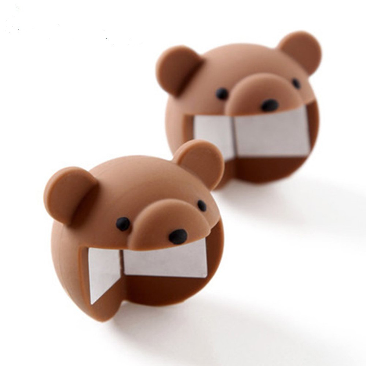MXY Safety Anti-Collision Edge Corner Guard Protector Soft Silicone Thickening Collision Angle Table Desk Cover Pad Pack of 2 Units Brown Bears