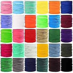 30PCS Neck Gaiters Scarf Head Wrap Headwear Balaclava Face Mask Sun Bandanas for Women Men Running,Cycling,Fishing