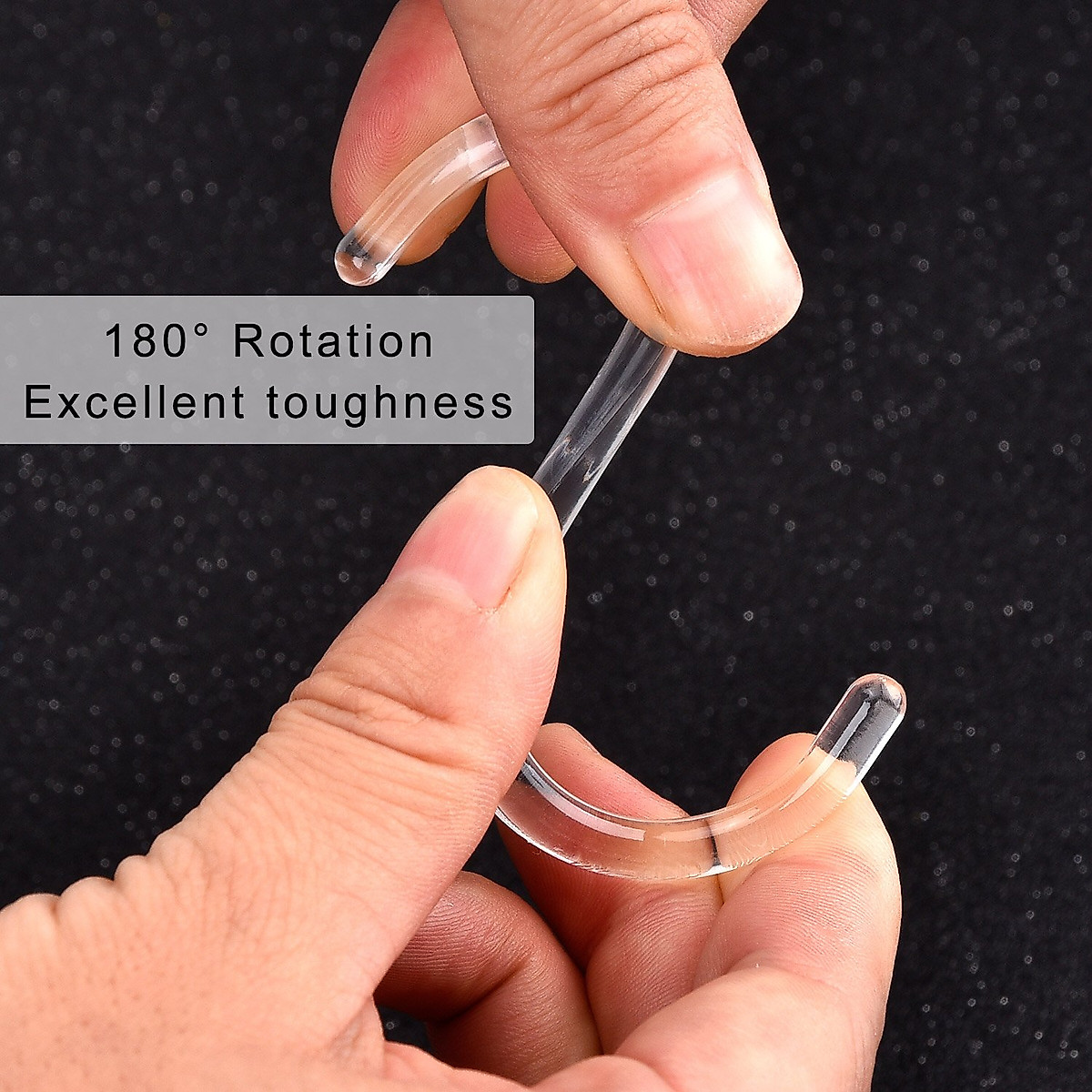 24 Packs Plastic Shower Curtain Rings Hooks for Bathroom Shower Window Rod (Clear)