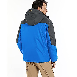INVACHI Men's Waterproof Ski Jacket Warm Winter Snow Coat Hooded Windbreaker
