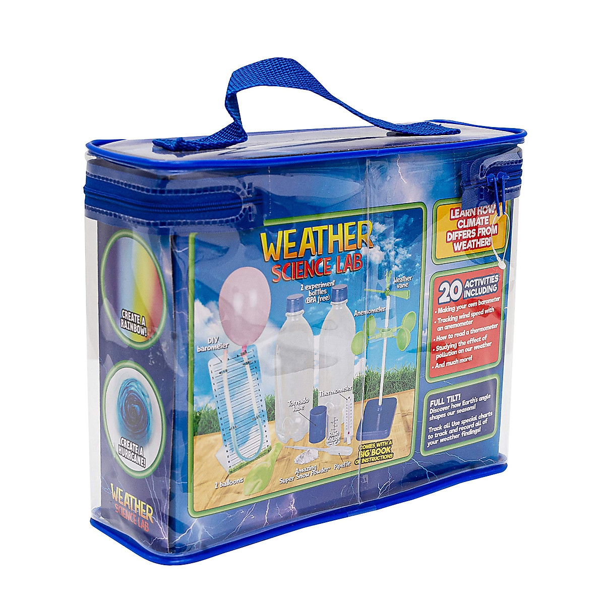 Be Amazing! Toys Weather Science Lab - Kids Weather Science Kit with 20 All Season Projects - Educational STEM Kits for Boys & Girls - Scientific Meteorology Toys for Children Age 8+