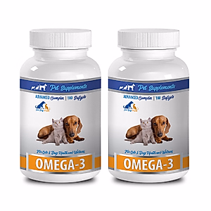 PET SUPPLEMENTS cat Joint Health Supplement - Omega 3 - for Dogs and Cats - Health and Wellness - Sardine Oil for Cats - 2 Bottle (360 Softgels)