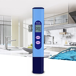 TDS Tester, Water Quality Meter LCD Pen with 0-9990 PPM Measurement Range Portable for The aquaculture Industry Hospitals, Swimming Pools, Household tap Water Quality Testing