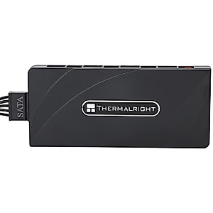 Thermalright ARGB Fan HUB Controller Support 8 Groups of Fans, 8-Port 4 Pin PC Fan Controller, 5V-3Pin ARGB Fan Hub, Strong Paste+Magnetic Suction, SATA Power Cord(12V 4-pin RGB is not Supported)