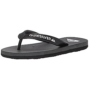 Quiksilver Boy's Molokai Kids Flip Flop Youth Sandal, Grey 1, 4 Big