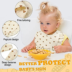 10 Pcs Muslin Baby Bibs Drool Teething Bibs Lap Shoulder Baby Bibs Cotton Drool Bibs Absorbent Baby Bandana Bibs for Unisex Boys Girls 0-6 Months Baby Teething and Drooling, Assorted Styles