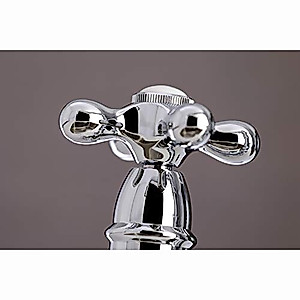 Kingston Brass KS3271AXBS Restoration Bridge Kitchen Faucet, Polished Chrome
