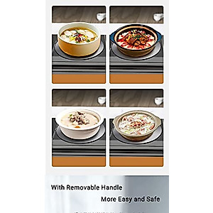 Heat Diffuser Induction Adapter Plate for Gas Electronic Stove, NISPOTDOR Induction Converter Disk Simmer Plate with Detachable Handle for Milk Coffee Cookware, 11inch