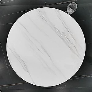Tabletop Lazy Susan Handmade Rock Slab Quartz Lazy Susan Turntable Rotating Serving Tray for Outdoor Patio Table, Family Style Dining, Games, Parties, Wedding, 70-90cm