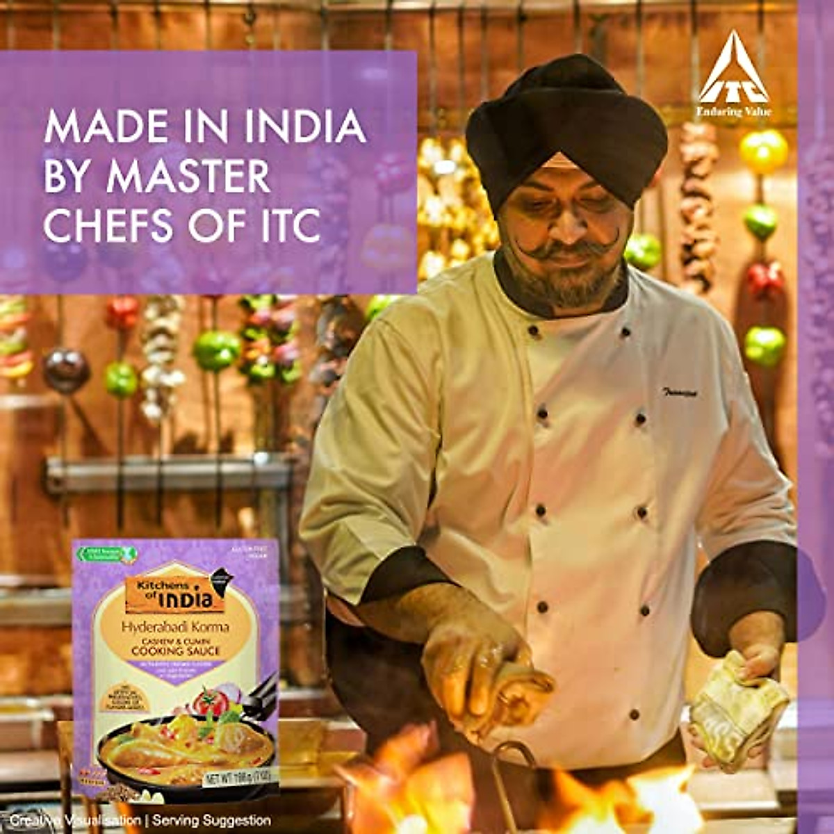 Kitchens of India Hyderabadi Korma, Cashew & Cumin Cooking Sauce 7 Oz (Pack of 6)