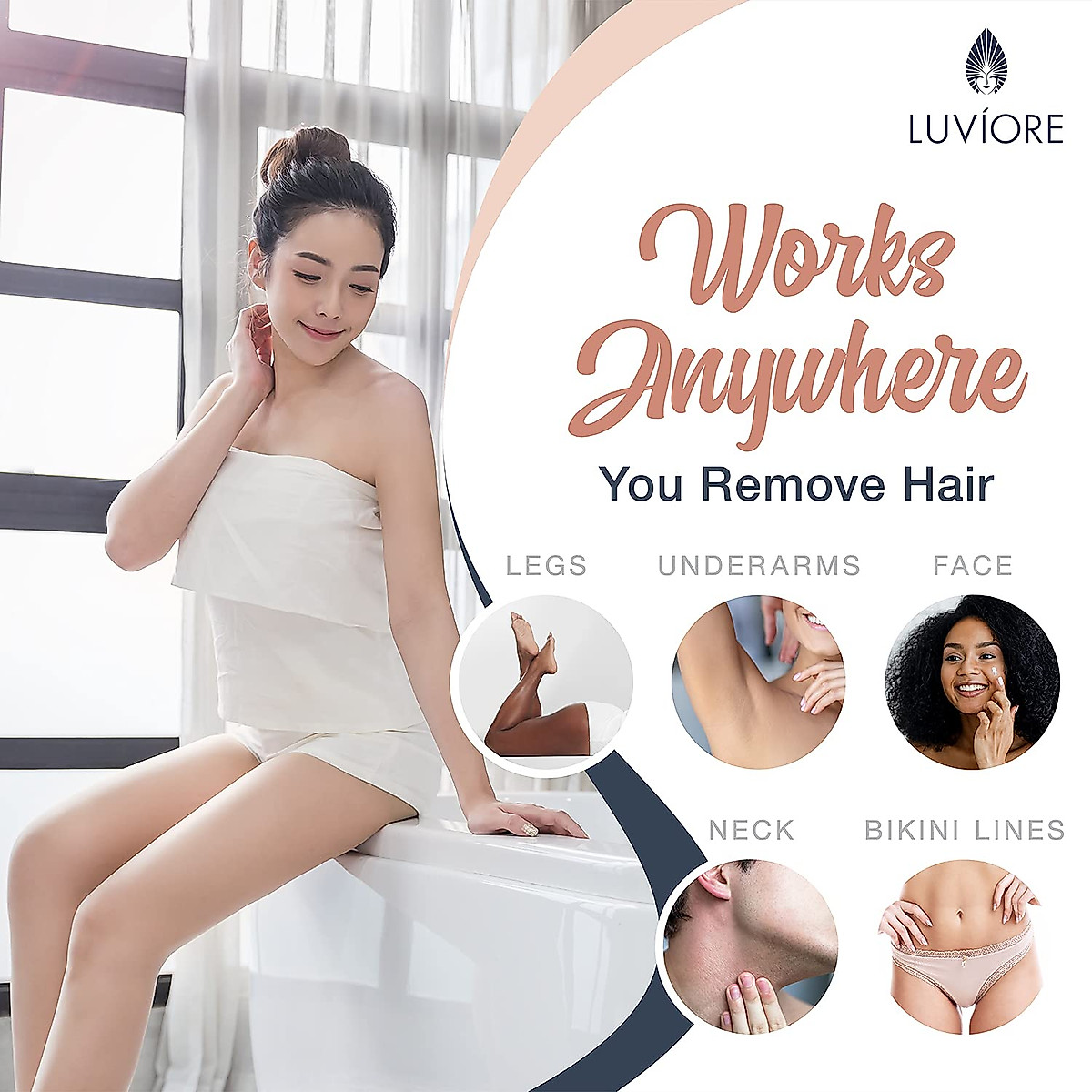 LUVIORE Ingrown Hair Treatment Solution (4 oz) - After Shave for Women & Men - Ingrown Hair treatment for bikini area - razor burn treatment women bikini - Moisturizing Serum for Women & Men