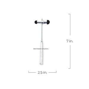 EMI Neurological Medical Examination 2 Reflex Hammer Set: Taylor and Buck Reflex Hammer - 2 Piece Bundle - Royal