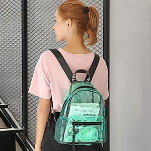 TINYAT Heavy Duty Transparent Clear backpack See Through Clear Bag PVC Backpack for Gym, Concerts, Sports, Travel T9051