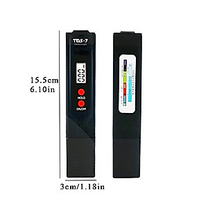 REALEGO TDS Meter, Backlight Water Tester with 0-9990 PPM Measurement Range Portable for Hydroponics, Swimming Pools, Household tap Water Quality Testing (Translucent)