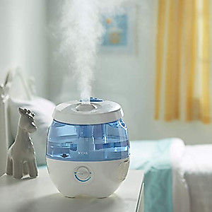 Vicks Sweet Dreams Cool Mist Humidifier, Blue, Medium Room, 1 Gallon Tank – Filter Free Cool Mist Humidifier for Baby and Kids Rooms with Light Up Display, Works with Vicks VapoPads