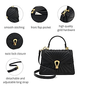 Scarleton Crossbody Bags for Women, Handbags for Women, Top Handle Satchel Purses for Women, Shoulder Bag Purse, H210001 - Black