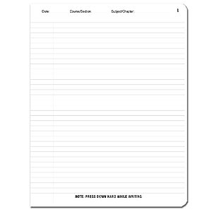 BookFactory Note Taking Notebook/Student Note Taker Carbonless Notebook, 50 Sets of 8 1/2" x 11" Pages - 100 Sheets Total - [Wire-O Bound] (LOG-050-7CW-D (NoteTaking))