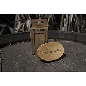 Beard & Bates Boar Bristle Beard Brush | Handcrafted, Large Full Size, Firm Bristles, Beech Wood Handle