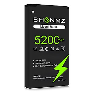 SHENMZ Verizon MiFi 8800L Battery, [5200mAh] Higher Capacity Li-ion Replacement Battery for Verizon Wireless Novatel Jetpack MiFi 8800L, Verizon Mifi7730L Mobile Hotspot P/N: 40123117