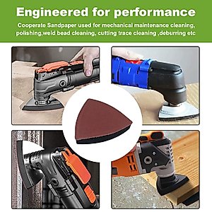 Oscillating Tool Sanding Pad for Multitool Oscillating Saw, WENESTR 1-Piece 3-1/8 in Triangle Sanding Pad for Surface Sanding, Mechanical Maintenance Cleaning, Polishing, Deburrin…