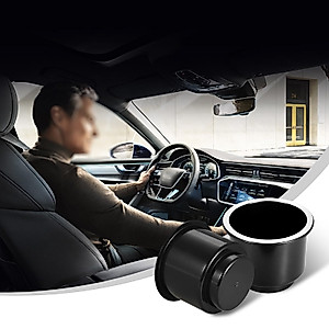 zvsay 2 PCS Multifunctional Car Recessed Cup Holder, 4.33" x 3.62" x 3.34" Automotive ABS Plastic Water Cup Drink Holder, Fits Most Cars, Trucks, Boats, RVs, Golf Carts (Black)