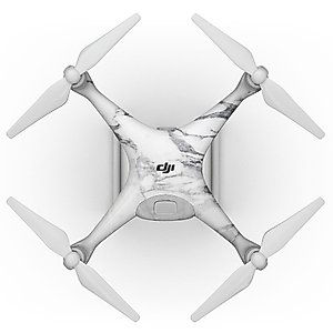 Design Skinz Design Skinz White & Grey Marble Surface V3 Full-Body Wrap Decal Skin-Kit Compatible with The Drone DJI Inspire 1