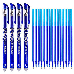 3Pcs Erasable Pens 0.5mm Black Ink Pen Refill Set for School Supplies Student Writing Exam Stationery Pens