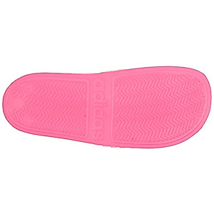adidas Adilette Shower Slide Sandal, Clear Pink/White/Lucid Pink, 13 US Unisex Little Kid