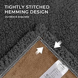 Luciphia Waterproof Blanket for Large Dogs Liquid Proof Furniture Protector Washable Pet Reversible Bed Cover for Couch Soft Sherpa Fleece Cat Blanket for Small Medium Khaki Medium（57" x 40"）