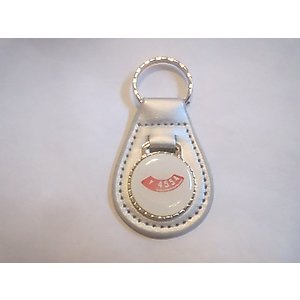 1960's 1970's GTO LEMANS 455 HIGH PERFORMANCE 455HP LOGO LEATHER KEYCHAIN - SILVER