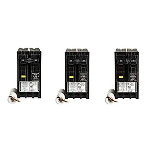 Square D by Schneider Electric HOM230GFIC Homeline 30 Amp Two-Pole GFCI Circuit Breaker, (Pack of 3)