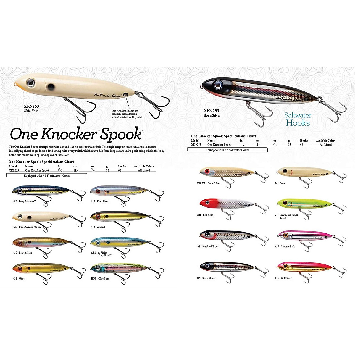 Heddon Saltwater One Knocker Spook Fishing Lure, Chartreuse/Silver Insert