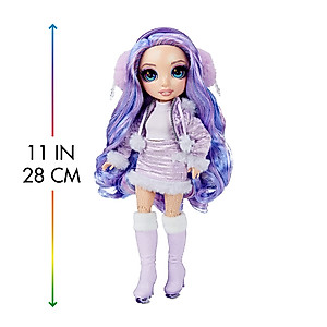Rainbow High Winter Break Violet Willow - Purple Fashion Doll with 2 Outfits, Snow Gear and Display Stand - Gift and Collectable for Kids Ages 6+, Multicolor, 3.2 x 14 x 12 inches