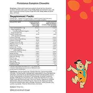 Flintstones Vitamins Chewable Kids Vitamins, Complete Multivitamin for Kids and Toddlers with Iron, Calcium, Vitamin C, Vitamin D & more, 180 count (Packaging May Vary)