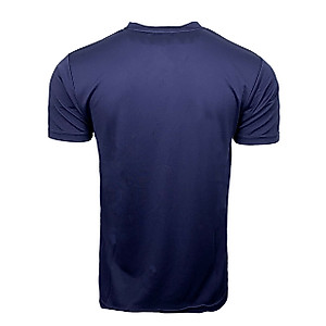 Boy's Real Madrid Performance Jersey, Youth Sizes Licensed Real Madrid Training Shirt (YM) Blue