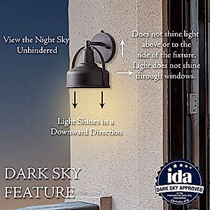 Hampton Bay 9 in. Weathered Pewter Small Outdoor LED Wall Lantern with Open Bottom