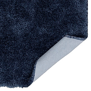 Mohawk Home Machine Washable Bath Navy Blue 1' 11" x 3' 3" Bath Mat Perfect for Your Bathroom