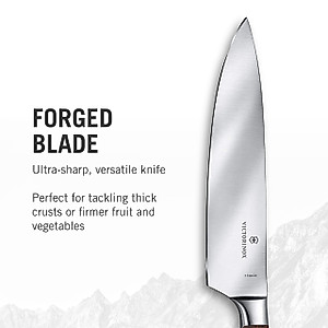 Victorinox Grand Maître Chef's - Ergonomic Knife with Innovative Straight Blade - Handle Wood - 8"