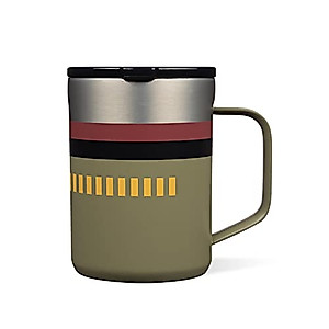 Corkcicle Star Wars Triple Insulated Coffee Mug with Lid, Stainless Steel Camping Tumbler with Handle, Hot for 3+ Hours, BPA Free, Boba Fett, 16 oz