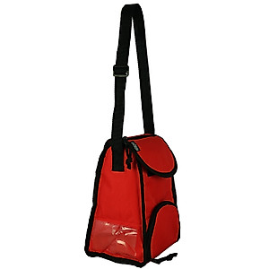 Ensign Peak Deluxe Insulated Lunch Sack with Adjustable Strap, Zipper Pocket and Leak Proof, Red
