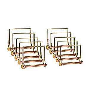 Ascebrk 10 Pack Trailer Coupler Pin 1/4''Diameter 4 Inch Long,Heavy-Duty Wire Lock Pin,PTO Shaft Safety Locking Set,Trailer Hitch Pin, Lawn Mower Quick Release Rose Gold