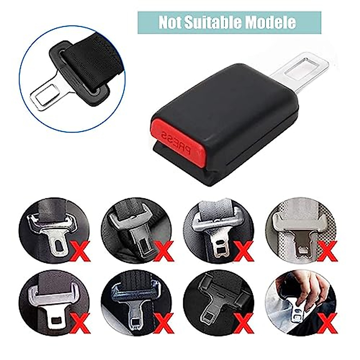 ZARINI 2Pcs Seat Belt Extender.Car Holder for Most Model