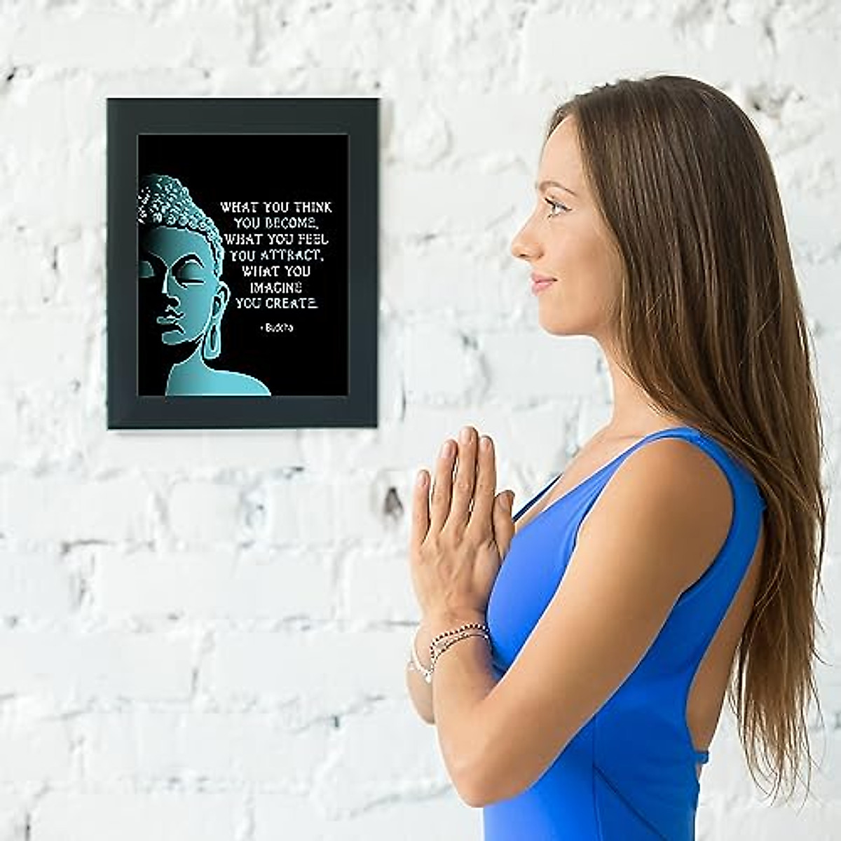 What You Think, Feel & Imagine - Buddha Quotes Spiritual Wall Art Print. Modern Inspirational Wall Print. Ideal For Home Decor, Studio Decor & Office Decor. Perfect Gift For All. Unframed - 8x10"