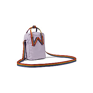 Fjällräven Kånken Rainbow Sling Bag - Vinyl Construction - Zipper Closure - Carry Handles - Polyamide Lining Pastel Lavender/Rainbow One Size One Size
