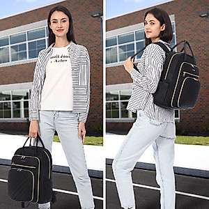 LOVEVOOK Laptop Backpack for Women, Water Resistant Travel Work Backpacks Purse Stylish College Bookbag Business Teacher Nurse Computer Bag with USB Charging Port, Fits 15.6" Laptop