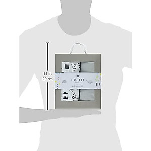 HonestBaby 2-Pack Organic Cotton Swaddle Blankets, Pattern Play/Gray, One Size (A251B)