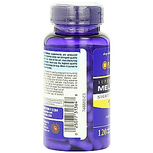 Puritan&#039;s Pride Melatonin 10 mg Sleep aid Relax Sleep Pill 120 Capsules (3-Pack)