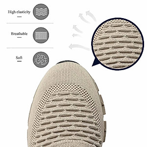 Men's Running Shoes Blade Tennis Walking Fashion Sneakers Breathable Non Slip Gym Sports Work Trainers Khaki