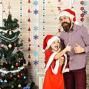 3 Packs Christmas Felt Snowflake Banners and Christmas Felt Ball Garlands Christmas Holiday Party Decorations Santa Festive Party Decor